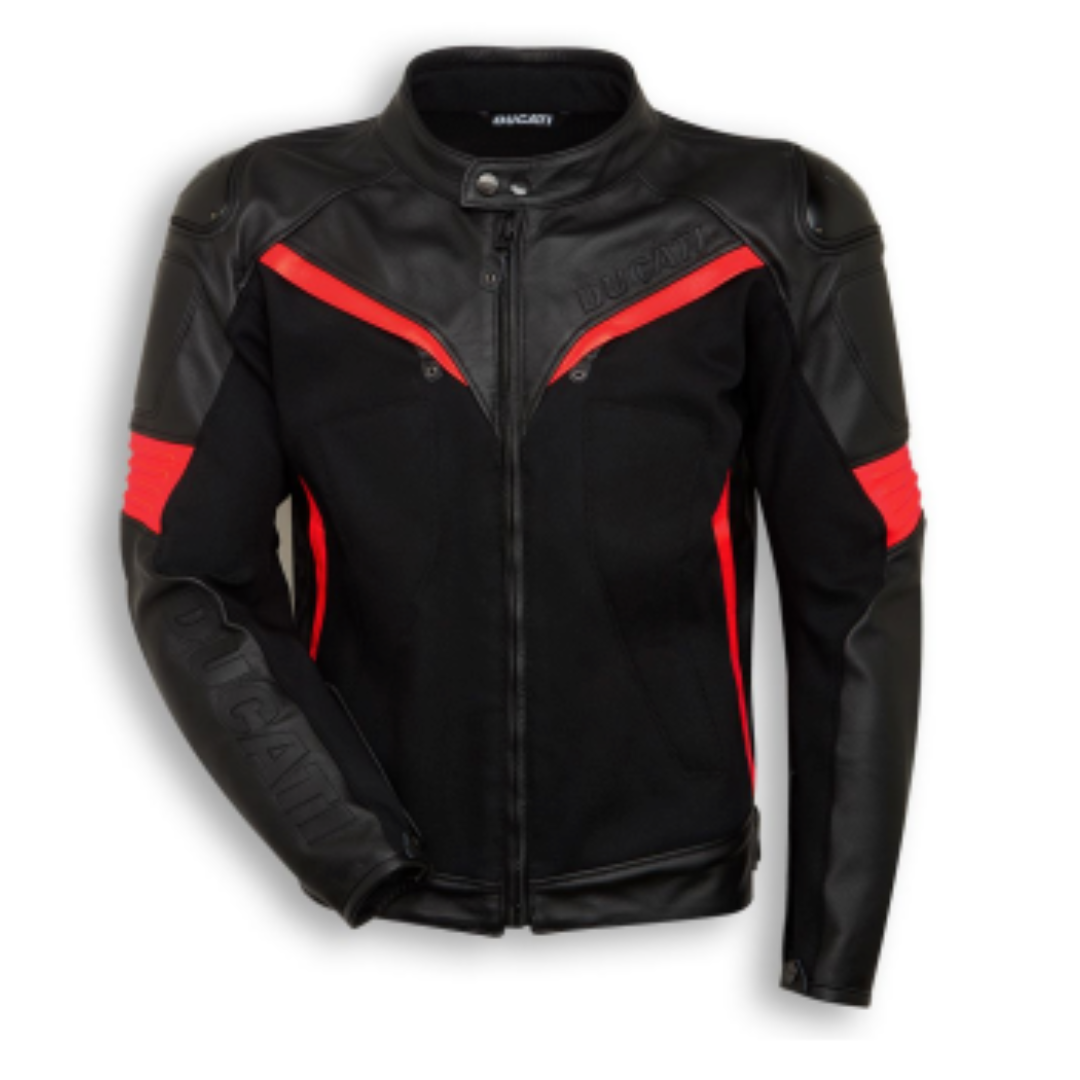 Ducati Fighter C2 Leather-Fabric Jacket | Ducati Bros | Ducati Apparel ...